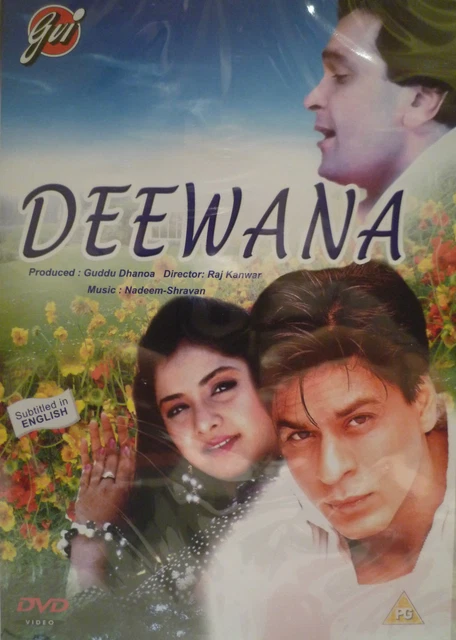 DEEWANA - GVI ORIGINAL BOLLYWOOD DVD-Shahrukh Khan, Divya Bharati ...