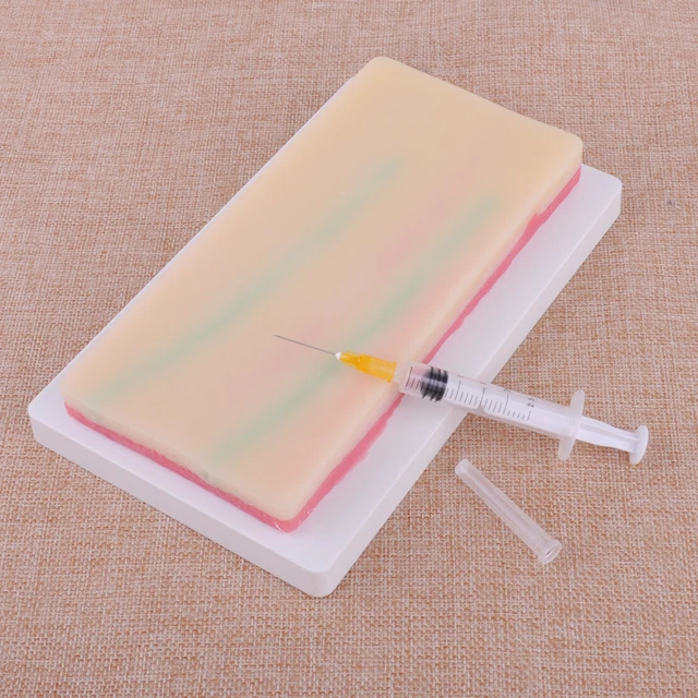 SILICONE HUMAN SKIN Model Pad Medical Suture Training Nurse Repeated ...