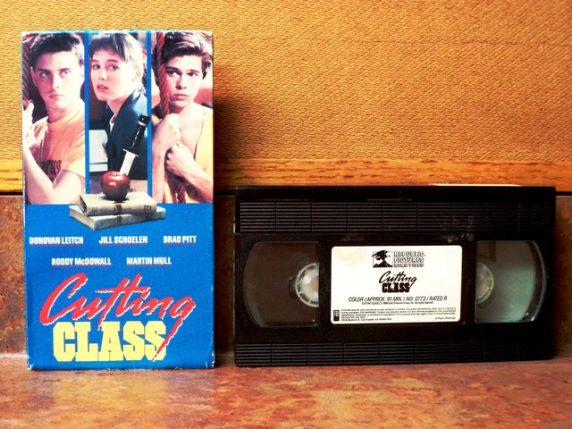 CUTTING CLASS (VHS 1988) Donovan Leitch, Brad Pitt, Roddy McDowall ...