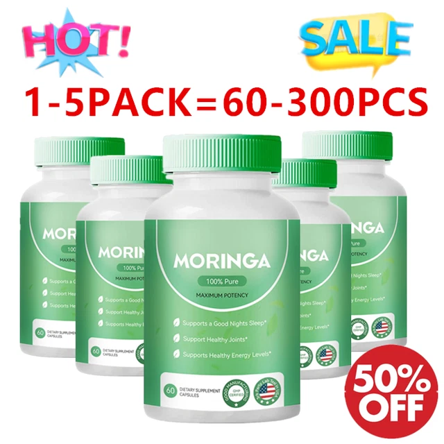 1-5PACK 60X ROSABELLA Moringa Capsules for Immune Support to Improve ...