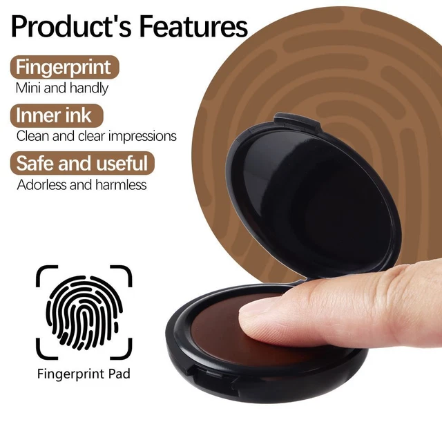 STAMP STAMP PAD Ink Pads Kits Fingerprint Finger Print Ink Notary ...