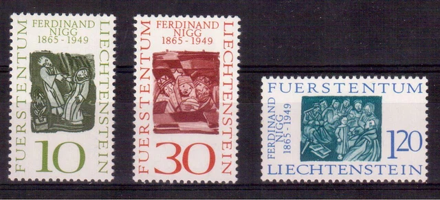 LIECHTENSTEIN 1965 SET Mint Nh # 401/03, Ferdinand Nigg Paintings ...