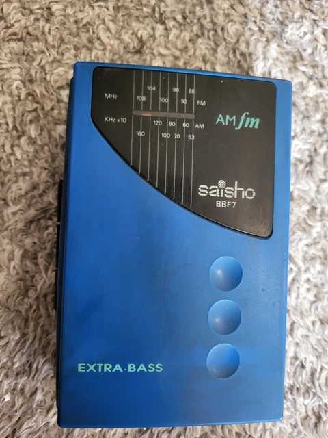 SAISHO BBF7 STEREO Walkman Cassette Player AM/FM Radio Vintage Tested ...