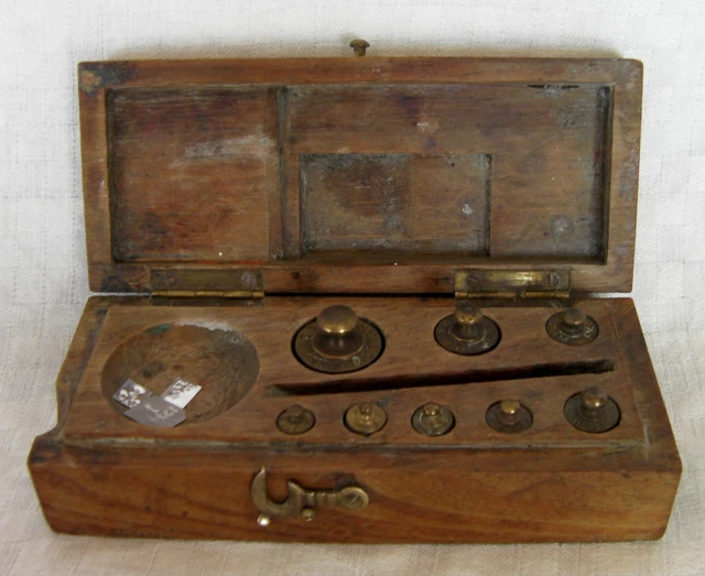 ANCIEN COFFRET DE poids XIXème EUR 20,00 - PicClick FR