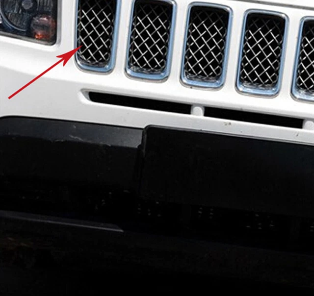 CHROME FRONT GRILLE Grill Covers Radiator Shield trim For Jeep Compass ...