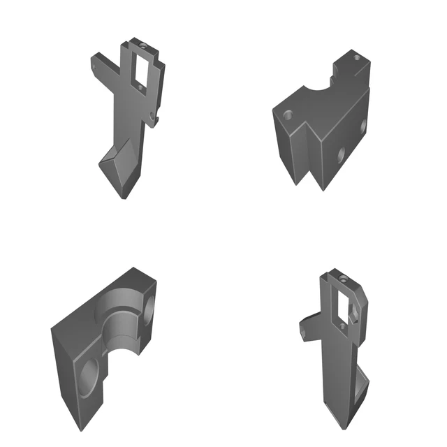 HOT END MOUNT for E3D V6 with Dual 50mm Cooling System 3D Printer ...