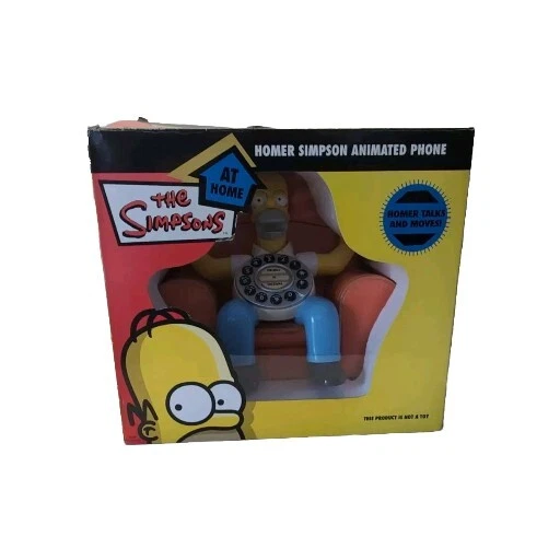 THE SIMPSONS “AT Home” Homer Simpson Animated Phone Vintage Rare 2004 ...
