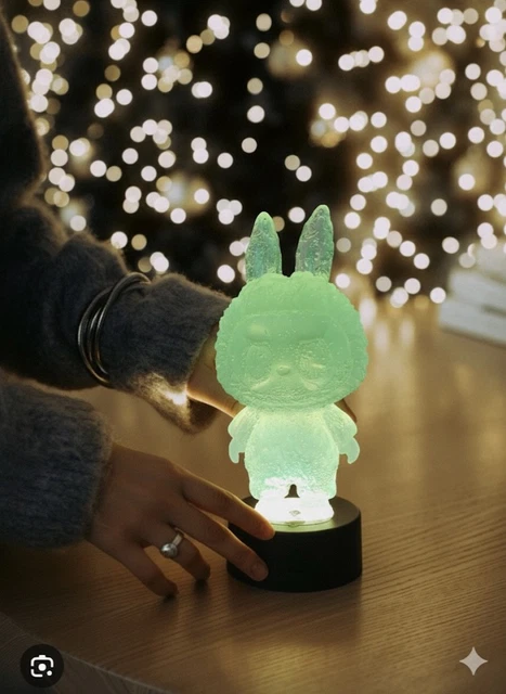 GREEN LABUBU LED Light Crystal Effect Resin Figure | Night Light £15.99 ...