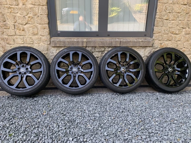 4 X GENUINE Range Rover L405/Sport 22" Gloss black 5004 Alloy wheels. £ ...