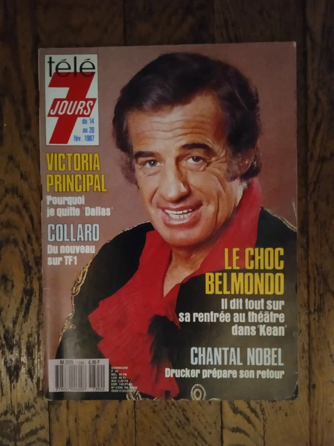 MAGAZINE TÉLÉ 7 jours de 1987 - Jean-Paul Belmondo EUR 5,00 - PicClick FR