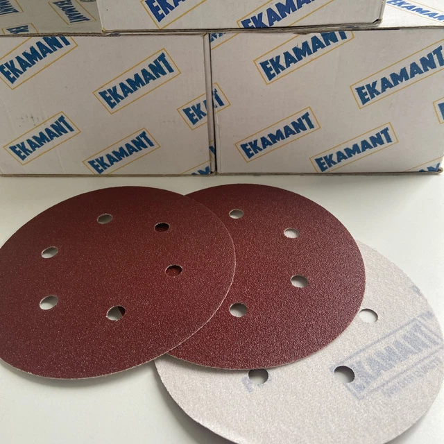 EKAMANT SANDPAPER 6 Hole 150mm 6" Sanding Disc P80 P100 P120 ( 12 in ...