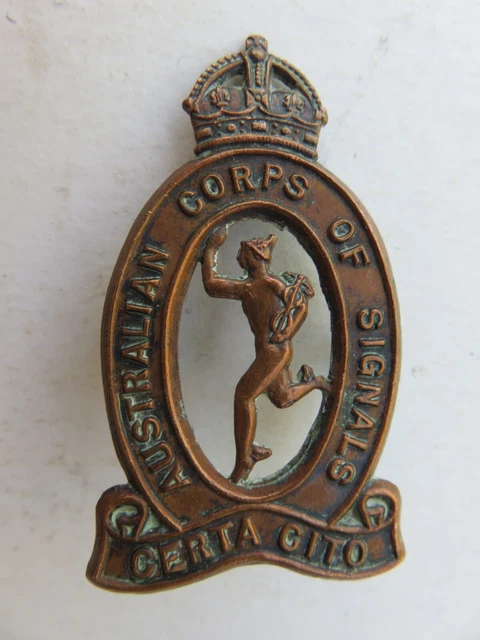 AUSTRALIAN WW2 CORPS Of Signals Cap Badge 1930-42 Era EUR 28,25 ...
