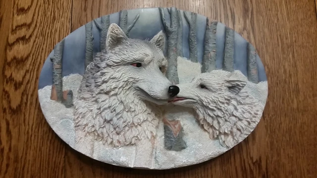 WOLF PLATE PRECIOUS Times Suanti Galleries 3D 6 3/4" X 9 3/4" EUR 10,27 ...