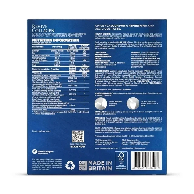 REVIVE COLLAGEN CONCENTRATION & Clarity 6000mg (14 SACHETS X 22G) £29. ...