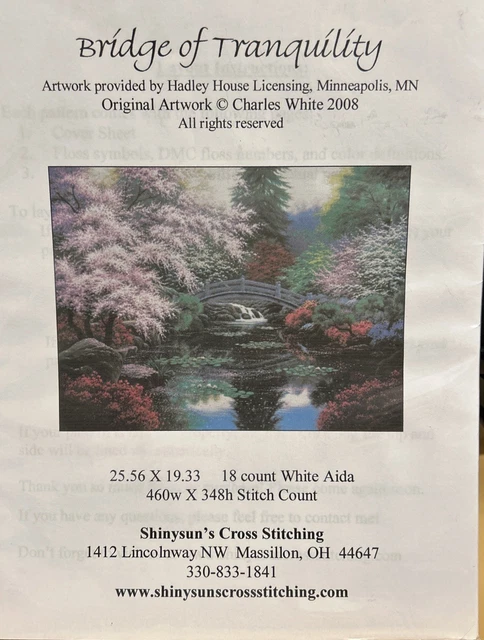 BRIDGE OF TRANQUILITY Shinysun’s Cross Stitching 460w x 348h Stitch ...