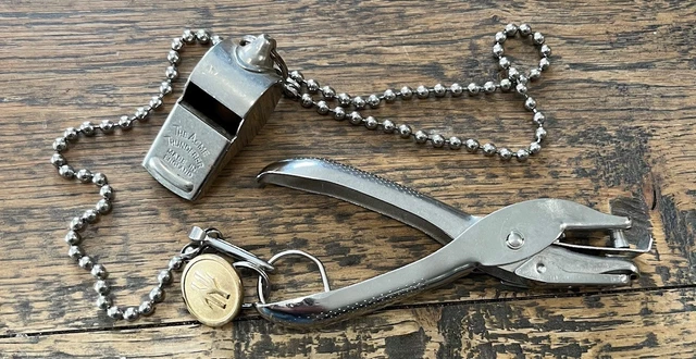 VINTAGE TRAIN BUS Ticket Punch c/w Thunderer Whistle British Rail ...
