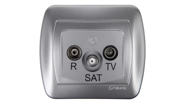 PRISE D'ANTENNE SIMON Akord RTV/SAT, aluminium métallisé AASP/26 /T2FR ...