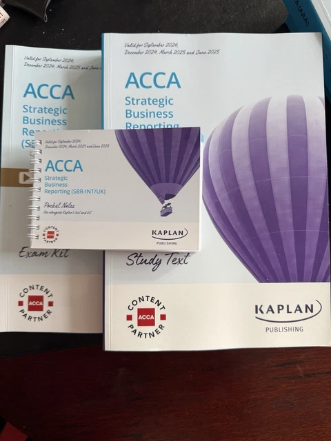 KAPLAN ACCA SBR Study Text, Exam Kit, and Pocket Notes INT/UK £16.22 ...