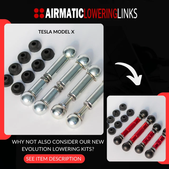 🏅TESLA MODEL X Lowering Links (Premium Fully Adjustable Links) Module £ ...