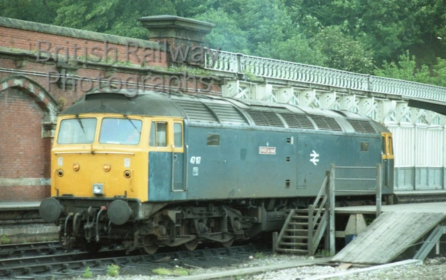 35MM NEGATIVE BRITISH Railway Diesel Loco Class 47 47117 at Shrewsbury ...