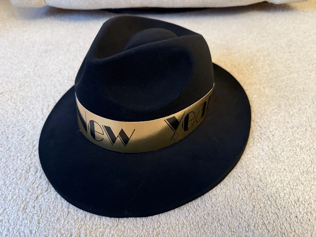 HAPPY NEW YEAR Fedora Hat Fancy Dress Up Halloween Costume Accessory ...