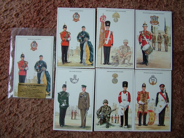 THE BRITISH ARMY SERIES - BRITISH INFANTRY REGIMENTS (1). 6 card set ...