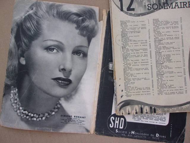 CINÉMONDE &ALMANACH 1951& Michèle Morgan-Gérard Philipe-Martine Carol ...