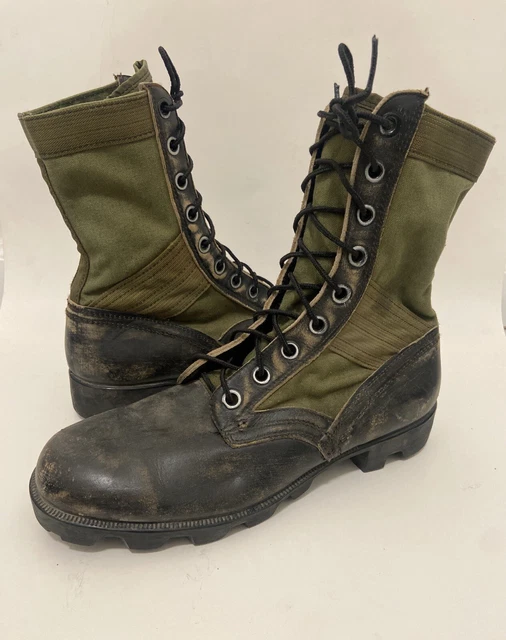 VINTAGE 60'S US Army Vietnam War Military Combat Jump Jungle Boots 8 £ ...