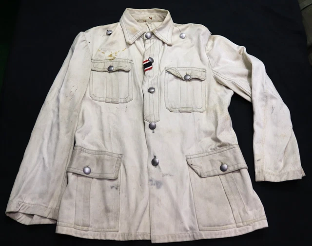 ORIGINAL C.WW2 GERMAN Luftwaffe Officer's White Summer Tunic -No Eagle ...