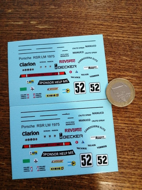 DECALCOMANIE DECALS ANCIEN Wrc Pub Rallye Porsche Rsr Lm 1975 Lot 2 1/ ...