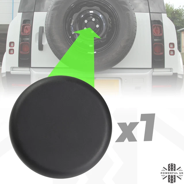 HUB CENTRE COVER spare steel wheel for Defender L663 Blank cap Black 90 ...