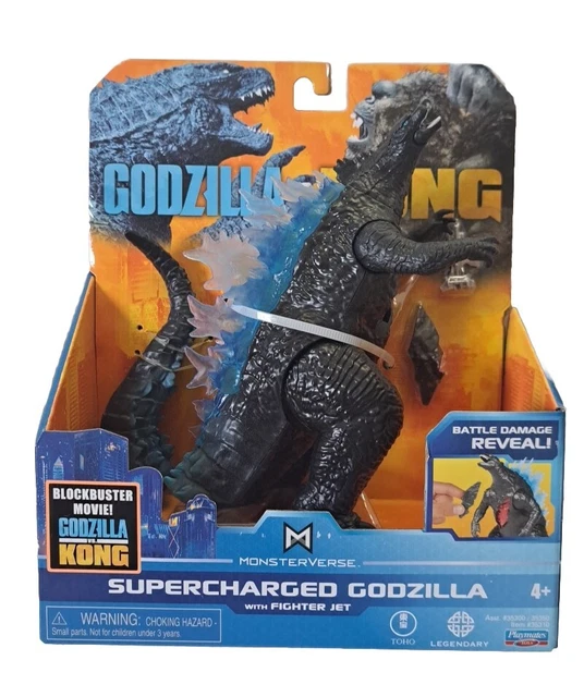 GODZILLA VS KONG Monsterverse Supercharged Godzilla avec Fighter Jet 6 ...