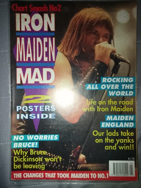 MAGAZINE HARD ROCK Special Iron Maiden 1988 Mad Chart Smash N°2 ...