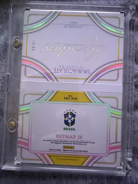 2024-25 NEYMAR JR Immaculate Signature moves Auto Booklet /64 £350.00 ...