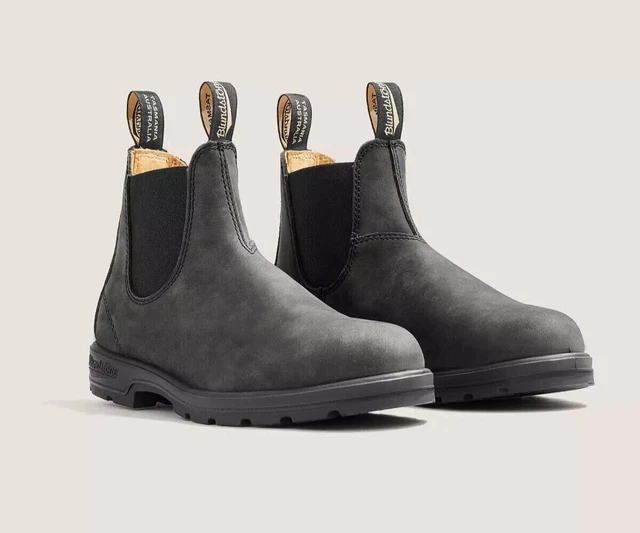 BLUNDSTONE Z41107 RUSTIC Black Nubuck Classic 550 Chelsea Boot Size US ...
