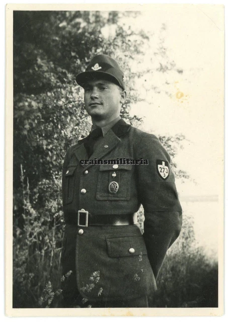 ORIG. FOTO PORTRAIT Arbeitsmann RAD-Abteilung 3/273 Konstanz Renchen ...
