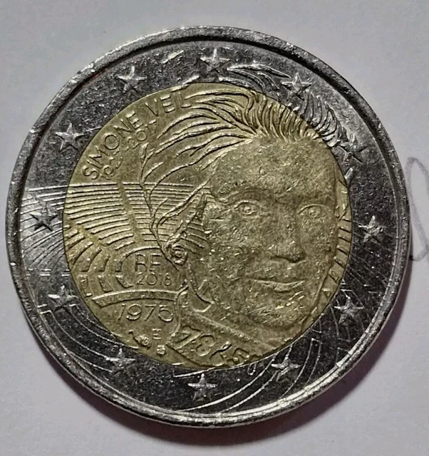 PIÈCE DE 2 euros rare simone veil 2018 défaut EUR 5,00 - PicClick FR
