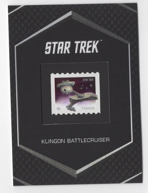 KLINGON BATTLECRUISER STAR TREK TOS Captain’s Collection Canada Stamp ...