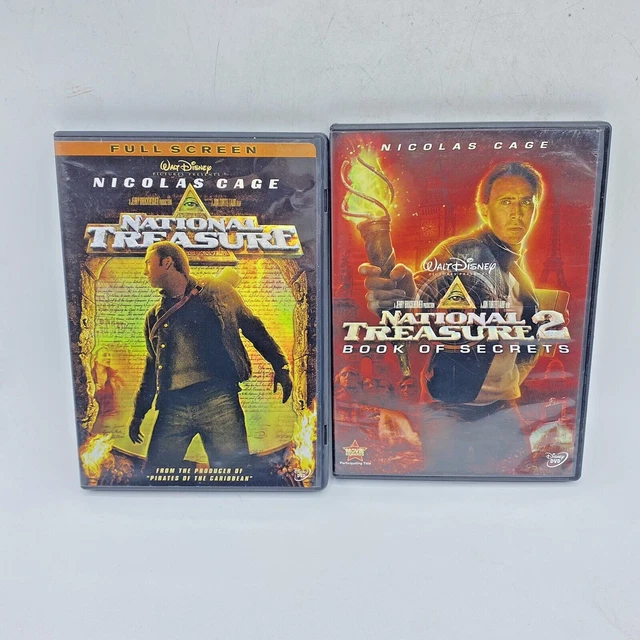 NATIONAL TREASURE 1 & 2 Action Movie Bundle Lot Of 2 Disney DVDs ...