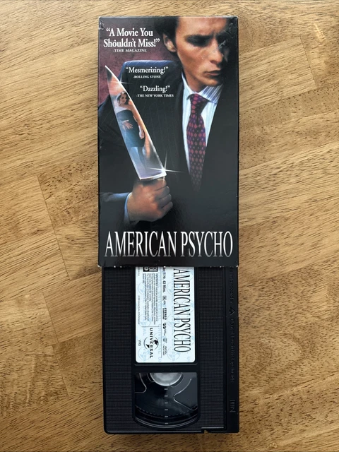 AMERICAN PSYCHO (VHS) Christian Bale Patrick Bateman Willem Defoe £17. ...