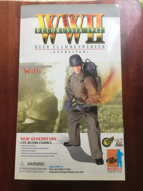 DRAGON ACTION FIGURE 1/6 WW2 German Heer Flammenwerfer WILLI Belorussia ...