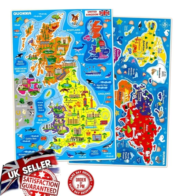 WOODEN JIGSAW PUZZLE for Kids Age 3 4 5 6 7 8 9 10Year Olds – UK ...