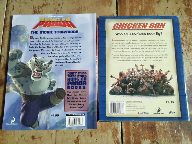 DREAMWORKS AARDMAN CHICKEN Run and Kung-fu Panda storybooks movie films ...