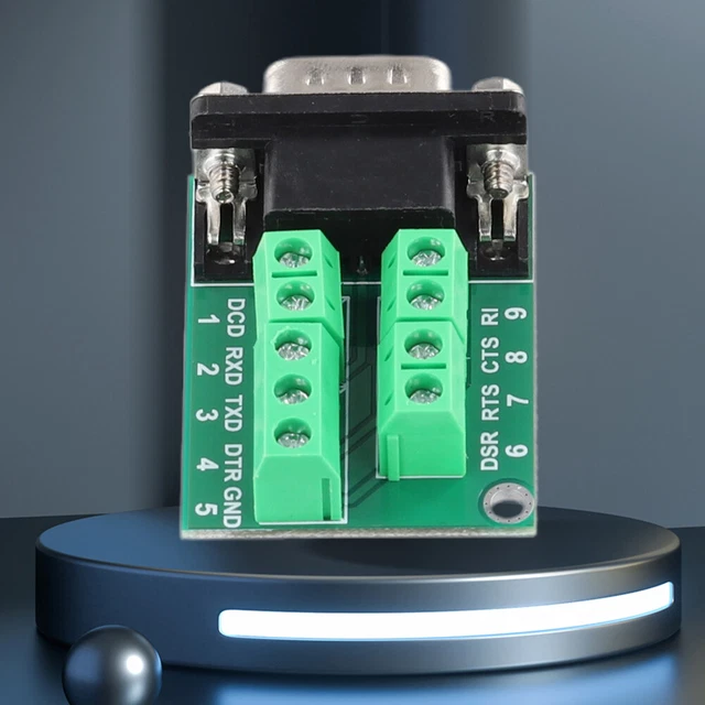 D-SUB 9PIN SOLDERLESS Connector Breakout Board DB9 RS232 Serial Adapter ...