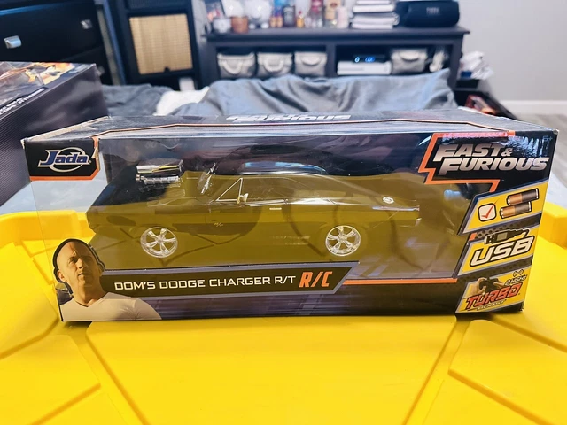 FAST & FURIOUS RC 1970 Dom’s Dodge Charger RT Vehicle (1/16 Scale) Jada ...