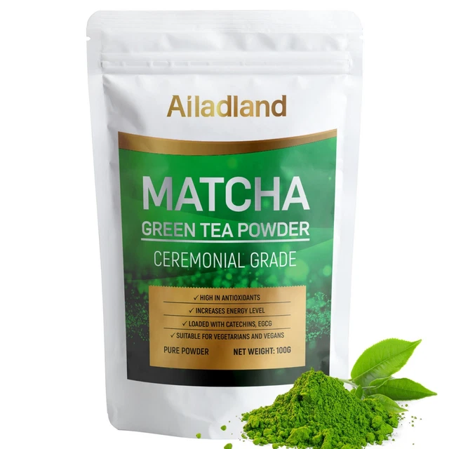 MATCHA GREEN TEA Powder Ceremonial Grade, Detox, Energy Support, Focus ...