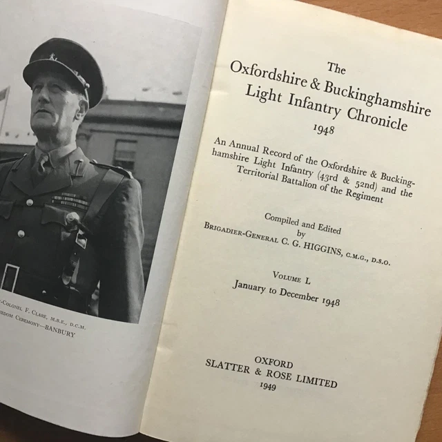 ORIGINAL BRITISH ARMY JOURNAL: The Ox & Bucks Light Infantry Chronicle ...