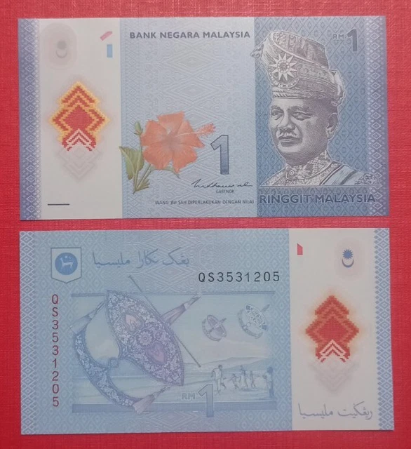 MALAYSIA BANKNOTE Banknote Asia 1 Rm Ringgit Fds Polymer Polymer £2.60 ...