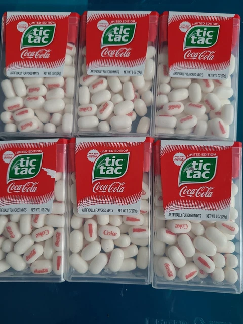 TIC TAC LIMITED Edition Coca Cola Hard Candy Mint 1oz X 6 Sealed SHIPS ...
