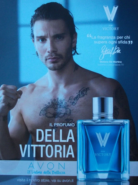 PUBBLICITÀ ADVERTISING ITALIAN 2018 PROFUMO AVON VICTORY STEFANO DE ...